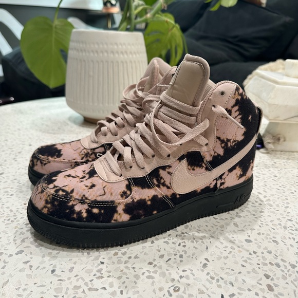 Nike | Shoes | Mens Air Force Af Pink Acid Wash High | Poshmark